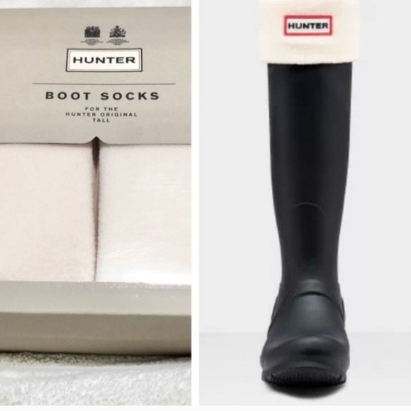 Hunter | Other | Hunter White Tall Fleece Boot Socks | Poshmark